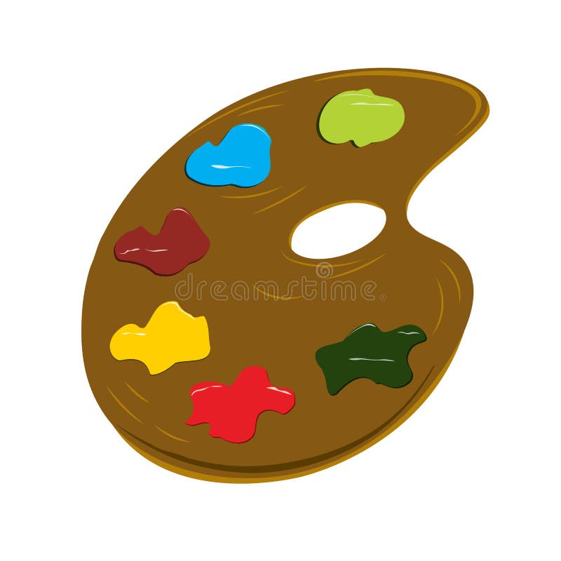 Vector Art Palette for Paints Stock Vector - Illustration of paint ...