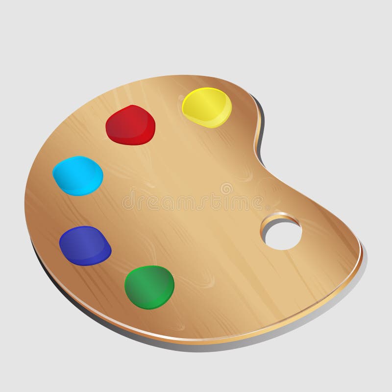 Vector art palette stock illustration. Illustration of artist - 95641350