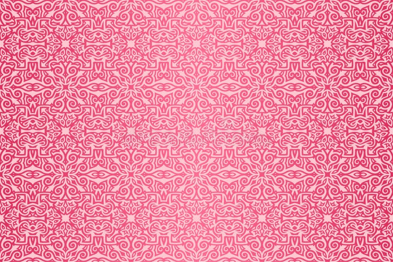 Vector Art with Pink Vintage Seamless Pattern Stock Vector ...