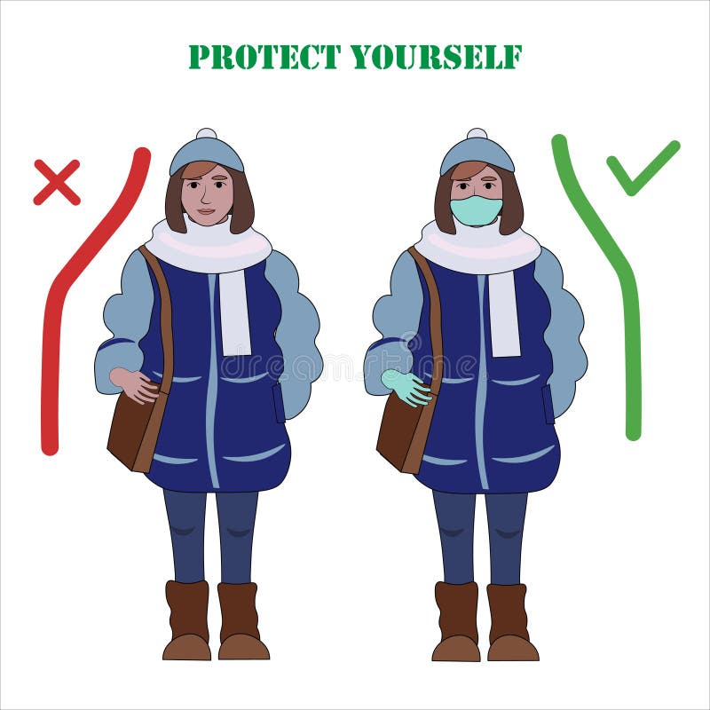 Vector Art Protect Yourself from the Covid 19 Stock Vector ...