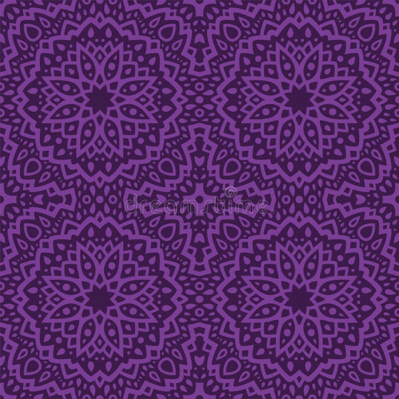 Vector Art with Purple Oriental Tile Pattern Stock Vector ...