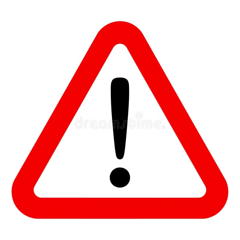 Vector Art of Red Triangle Warning Sign with Exclamation Mark ...