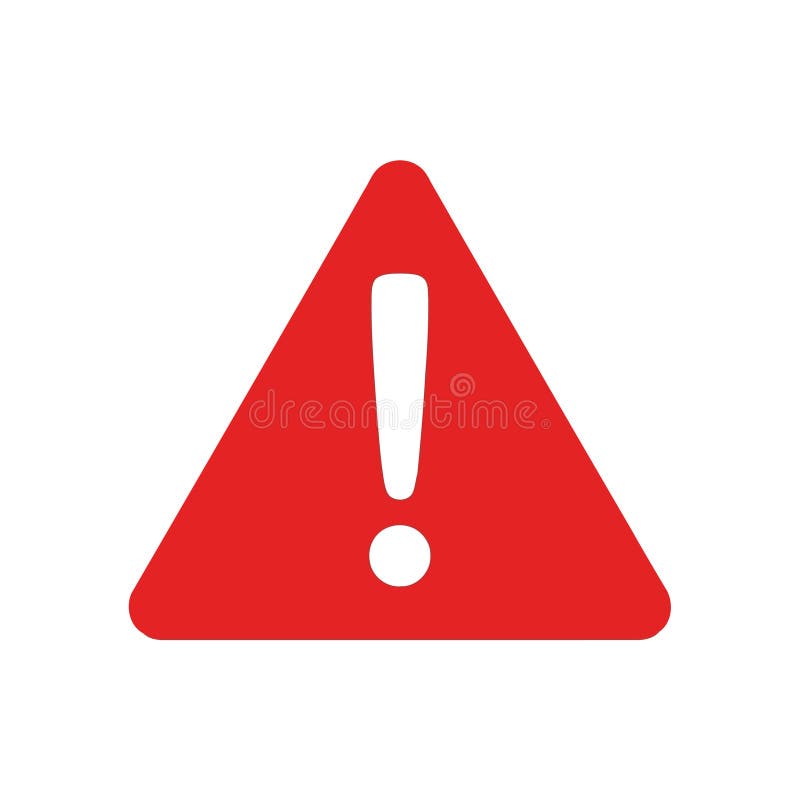 Vector Art of Red Triangular Warning Sign with Exclamation Mark ...