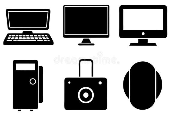 Computer Output Devices Stock Illustrations – 336 Computer Output ...