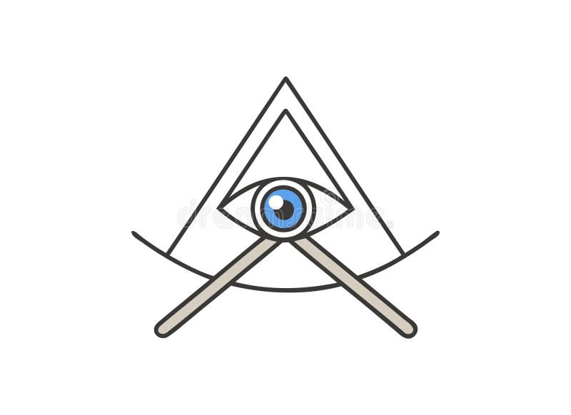 All-Seeing Eye and Compass Illustration for Masonic and Esoteric ...