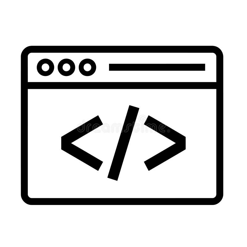 Vector Art of Simple Code Icon, Representing Programming, Web Development, and Software ...