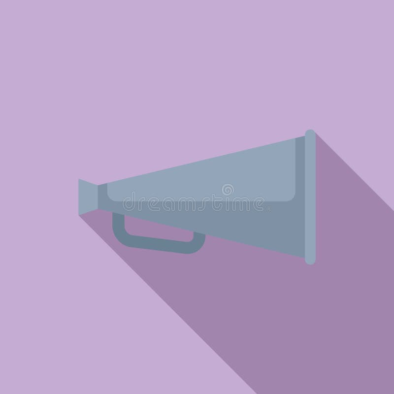 Minimalist Megaphone Illustration on Purple Background Stock Vector ...