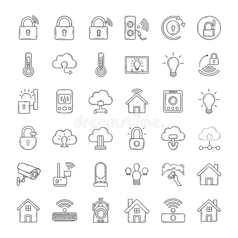 Smart Home Automation Icons Stock Illustrations – 6,937 Smart Home ...