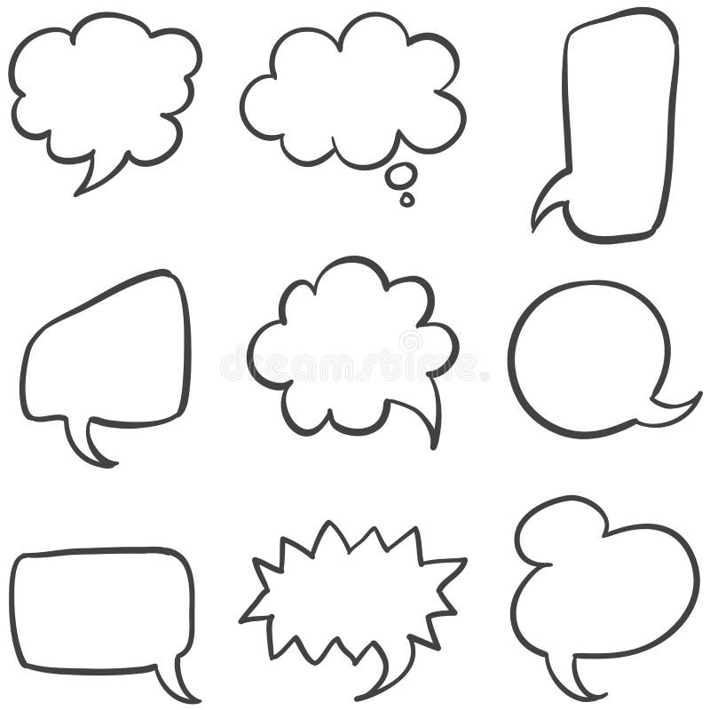 Vector Art of Speech Bubble Hand Draw Stock Vector - Illustration of ...