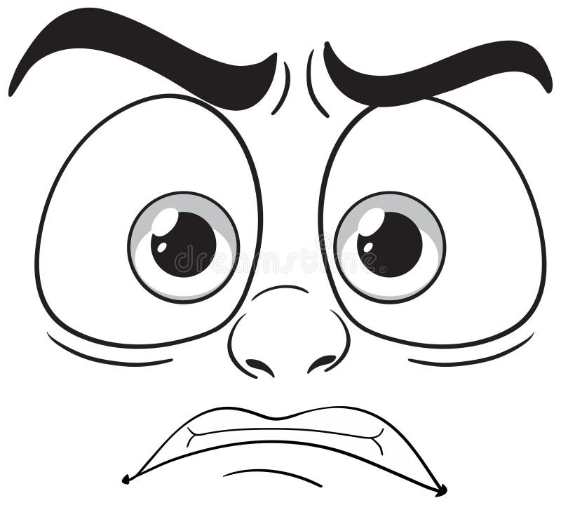 A surprised face stock vector. Illustration of raised - 319487778