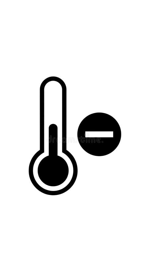 Vector Art of Thermometer Indicating a Decrease in Temperature Stock Vector - Illustration of ...