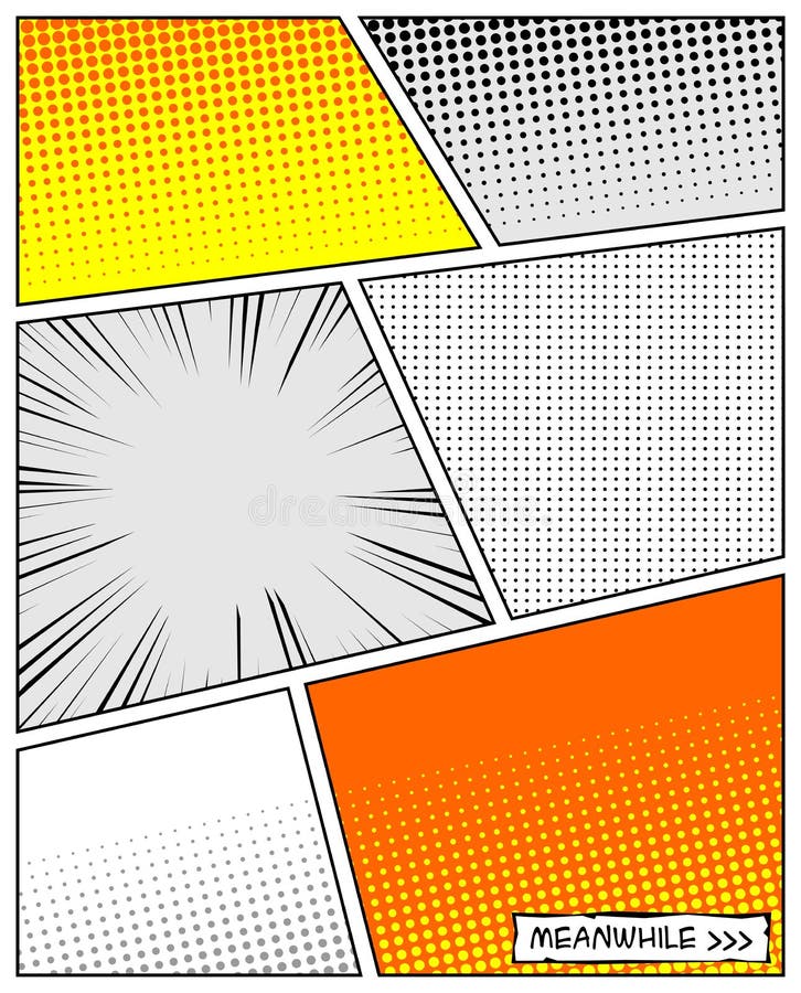 Comic Book Page. Book Page, Funny Superhero Layout Isolated Vector ...