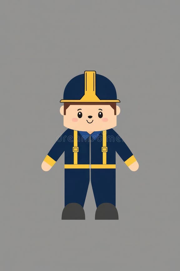 Vector Art of a Worker in Uniform: Professional Style and Dynamics ...