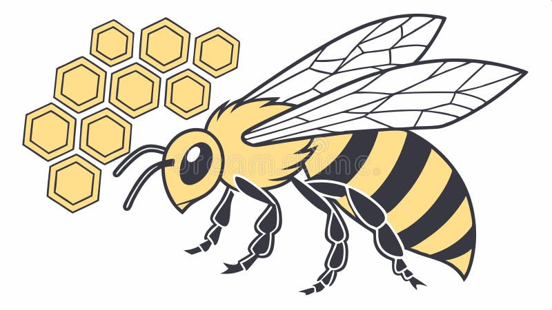 Bee Illustration, Insect Design Element Vector Design Generative AI ...