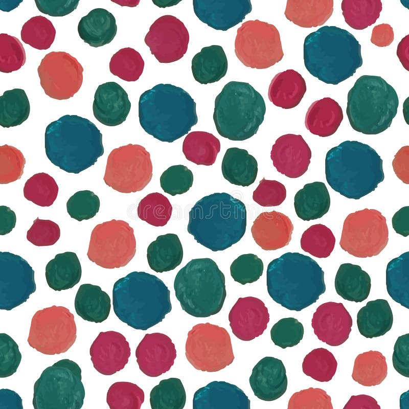 Vector Artwork with Hand Painted Jolly-themed Polka Dots. Stock ...