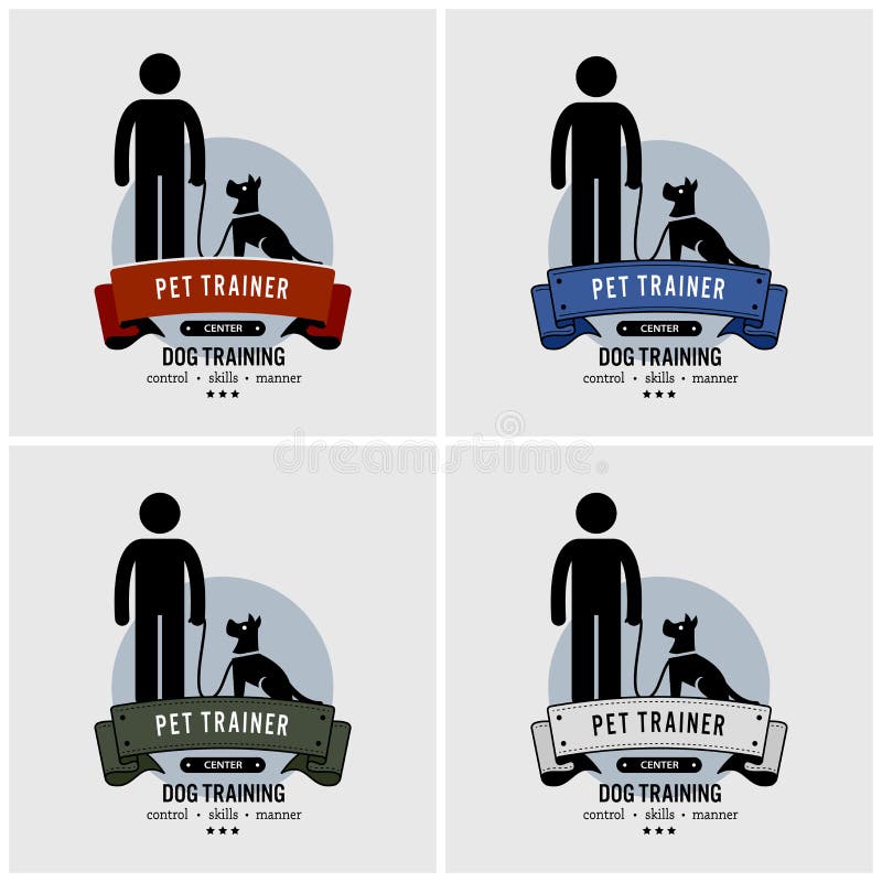 Dog training logo design. stock vector. Illustration of obedience ...
