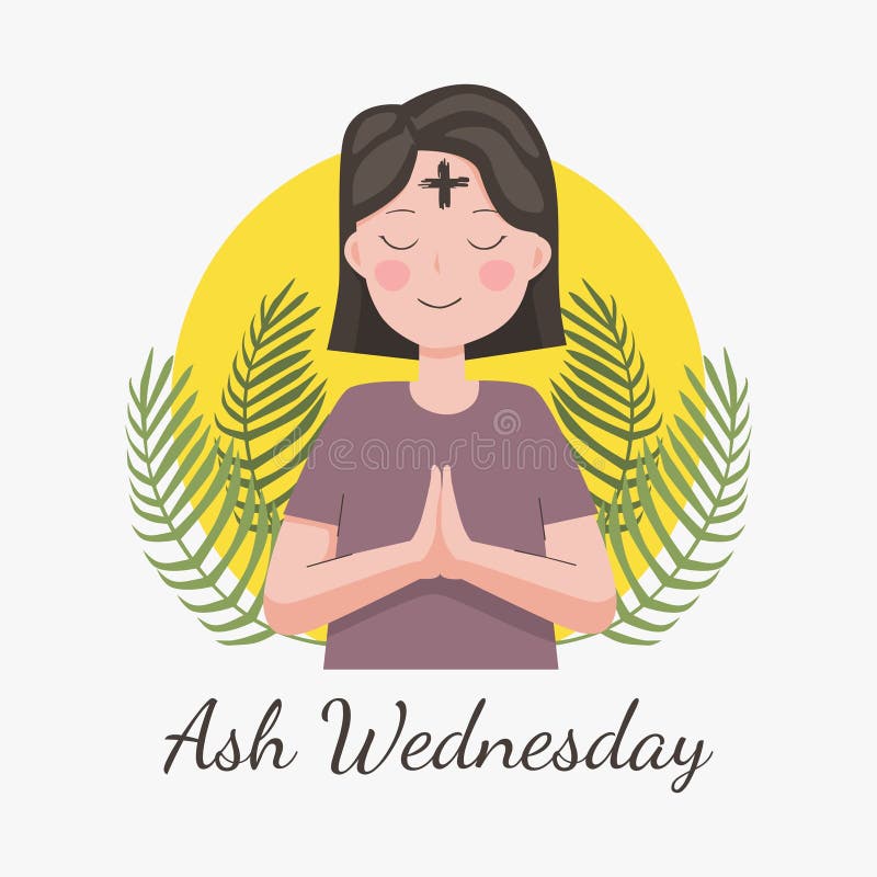 Vector Ash Wednesday Poster Template Stock Illustration - Illustration ...