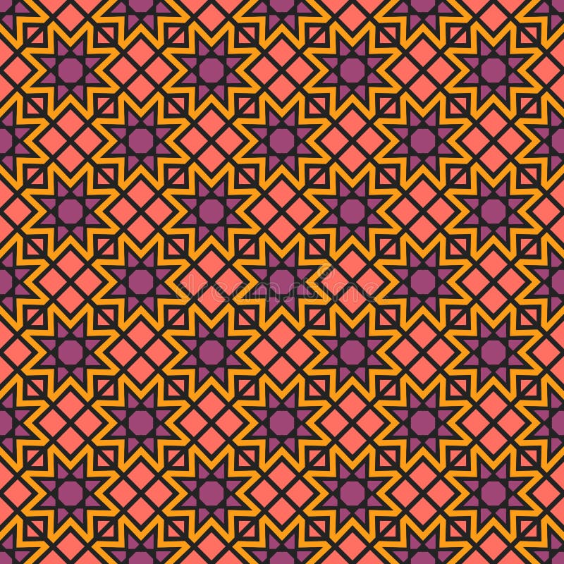 Vector Asian Geometric Pattern Stock Vector - Illustration of retro ...