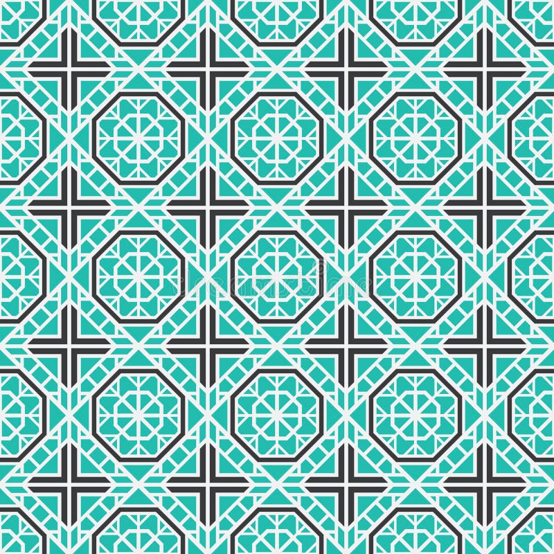 Vector Asian Geometric Pattern Stock Vector - Illustration of fabric ...