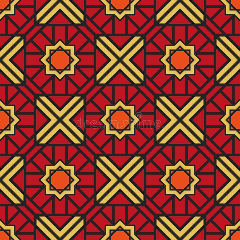 Vector Asian Geometric Pattern Stock Vector - Illustration of ...