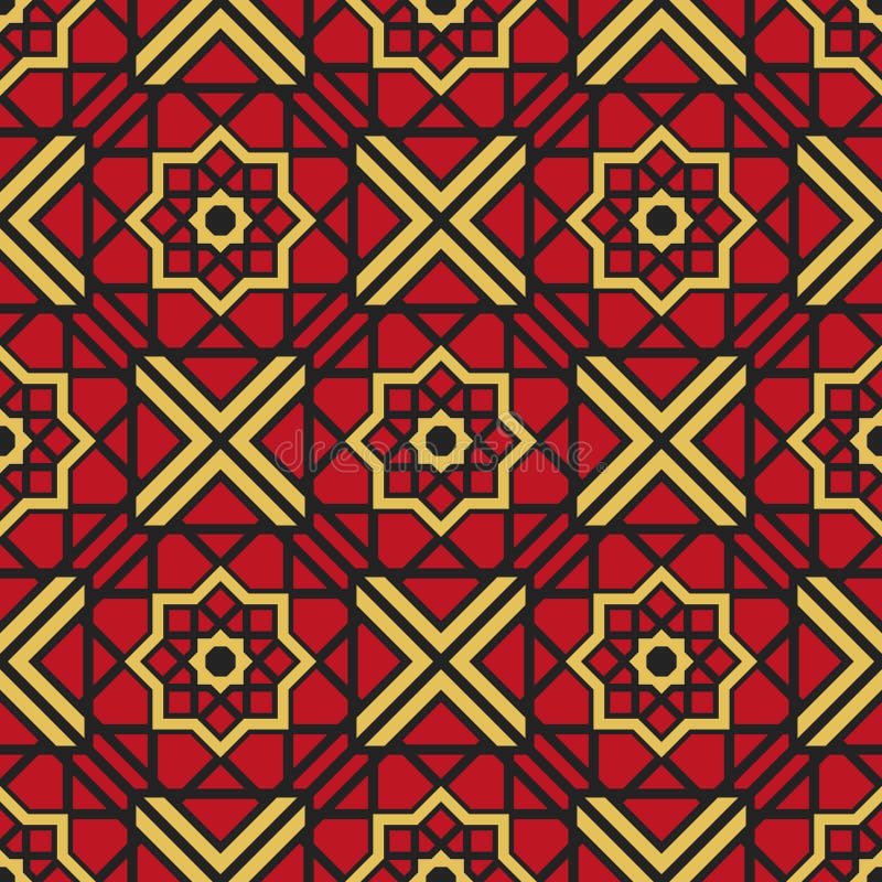 Vector Asian Geometric Pattern Stock Vector - Illustration of luxury ...