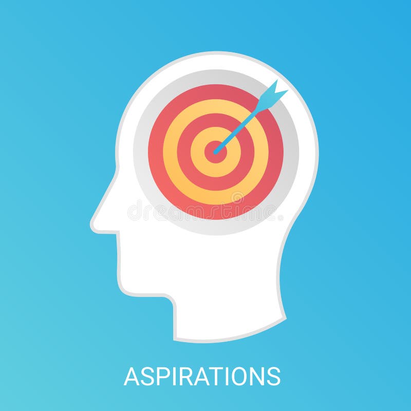Vector Aspiration Concept. Modern Gradient Flat Style. Stock Vector ...