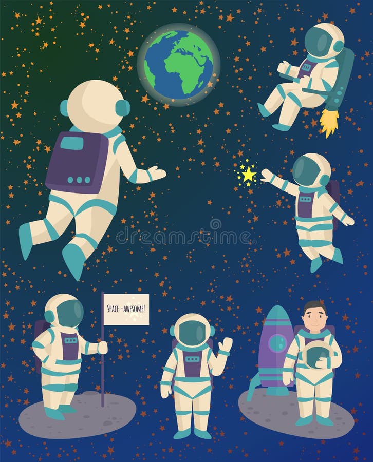Astronomy Characters Sky Map with Constellation and Star Names Vector ...