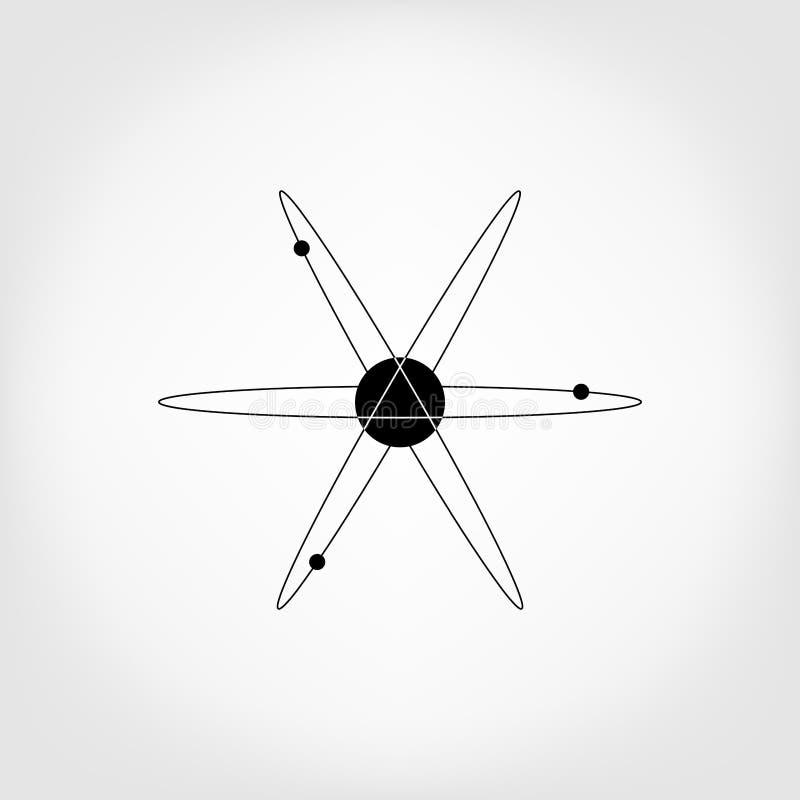 Vector Atom Model. Molecule. Nuclear Energy Stock Vector - Illustration ...