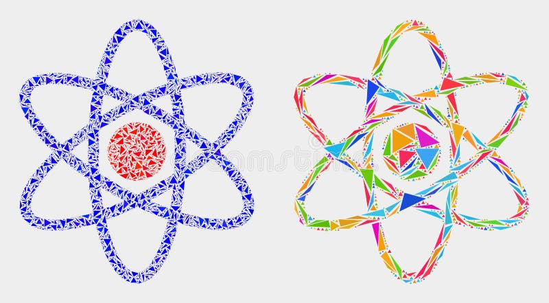 Vector Atom Icon and Distress Proactive Seal Stock Vector ...