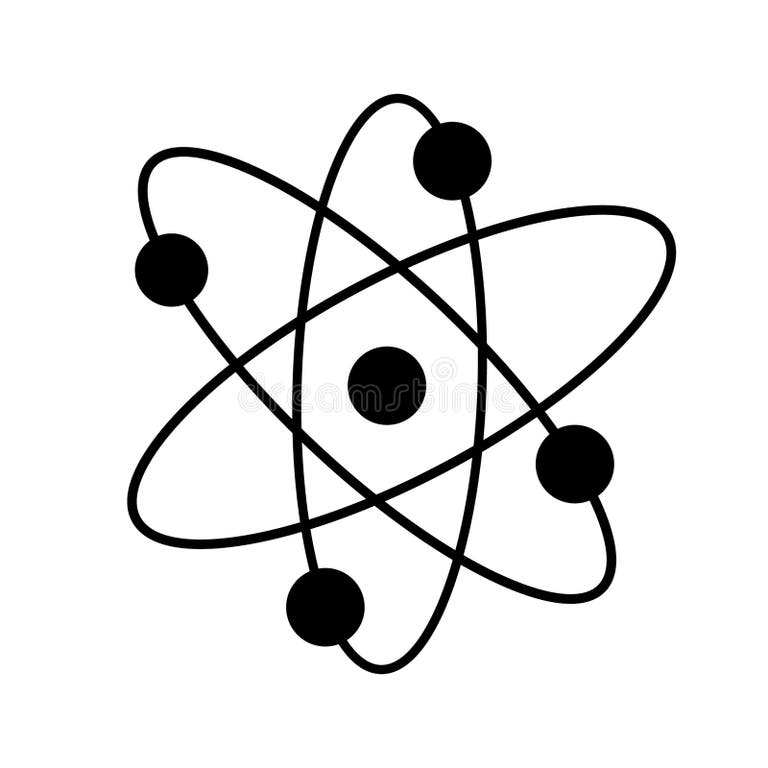 Vector Atom, Outline, Science Icon Stock Vector - Illustration of ...