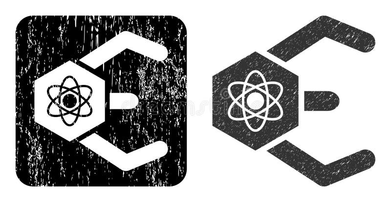 Rubber Atomic Bot Stencil Stamp Stock Vector - Illustration of microbot ...