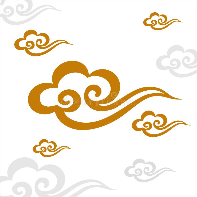 Chinese Style Cloud Illustration Stock Vector - Illustration of east ...