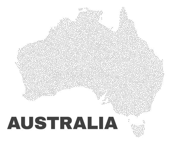 Vector Australia Map of Dots Stock Vector - Illustration of country ...