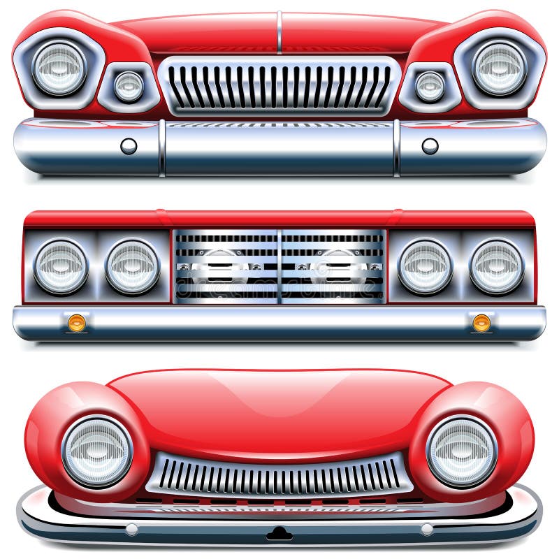 Vector Automobile Front View Stock Vector - Illustration of vehicle ...