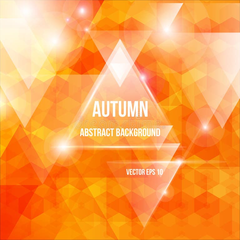 Vector Autumn Abstract Triangles Background Stock Vector - Illustration ...