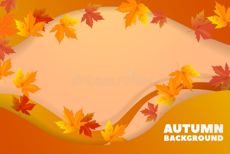 Vector Autumn Background with Leaves. Back To School. Vector ...
