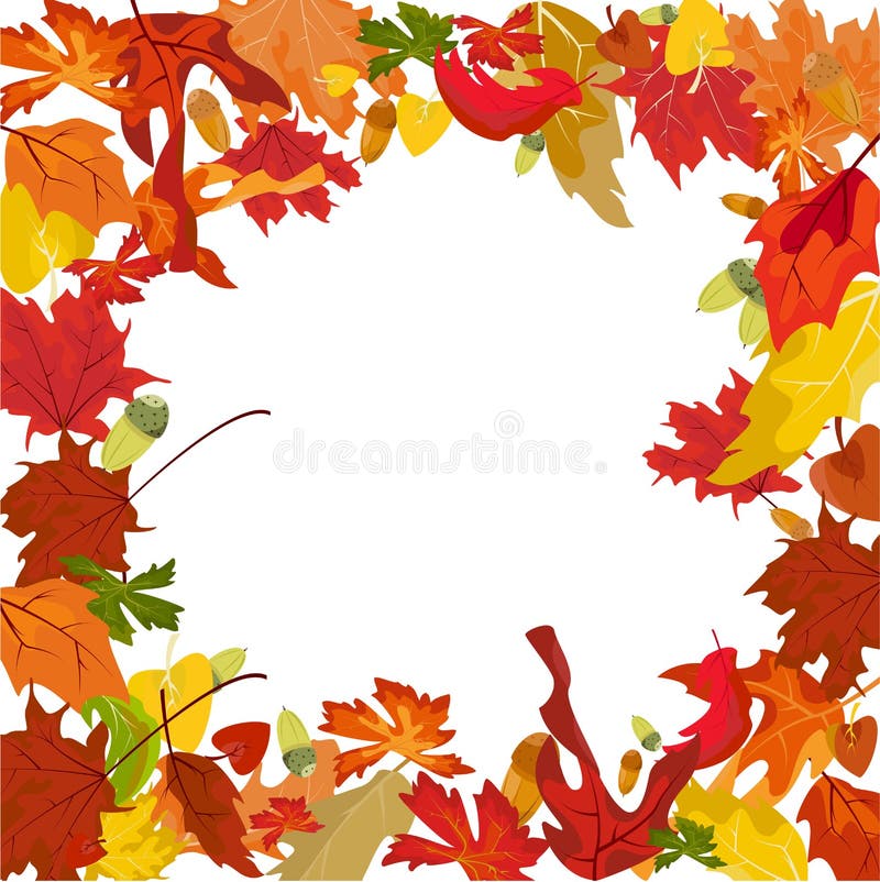 Vector autumn border stock vector. Illustration of beauty - 10404802