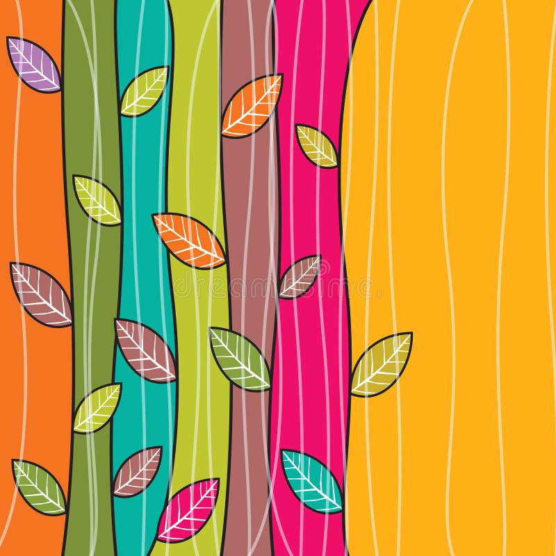 Vector Autumn Colourful Leaves Background Stock Vector - Illustration ...