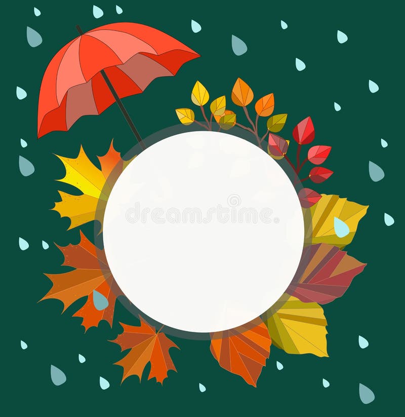 Vector Autumn, Fall Template,frame,border,illustration for Your Text ...