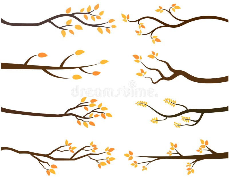 Autumn Set of Design Elements and Cartoon Animals Stock Vector ...