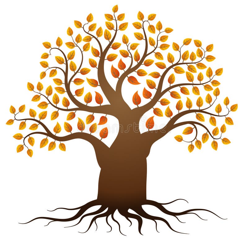 Vector autumn tree stock vector. Illustration of environment - 58379310