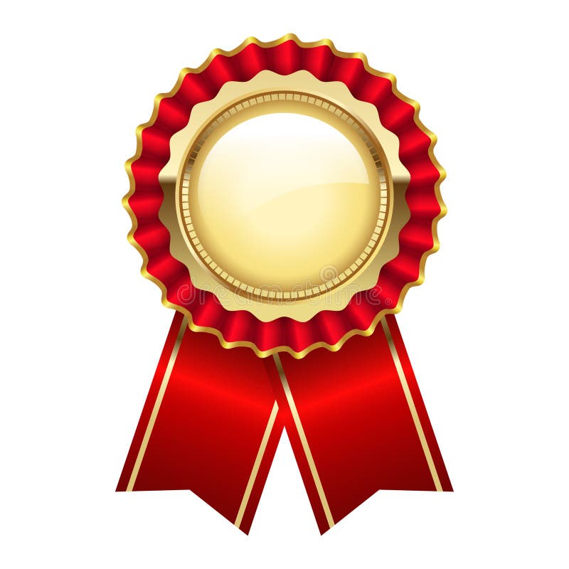 Vector Award Badge with Ribbon Stock Vector - Illustration of design ...