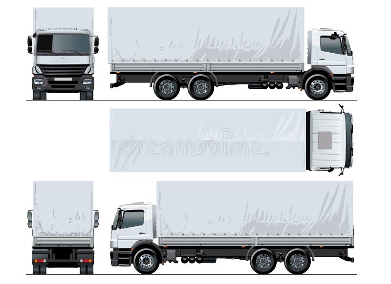 Vector Flatbed Truck Stock Illustrations – 537 Vector Flatbed Truck ...