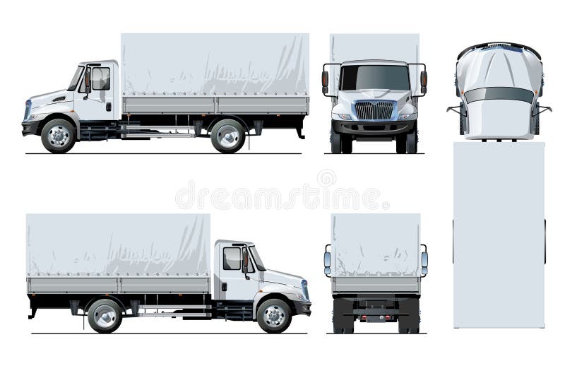 Vector Flatbed Truck Stock Illustrations – 537 Vector Flatbed Truck ...
