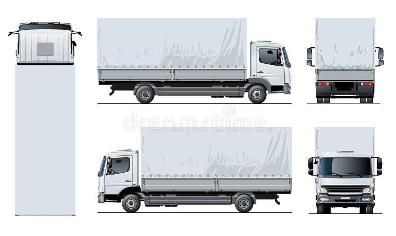 Vector Flatbed Truck Stock Illustrations – 537 Vector Flatbed Truck ...