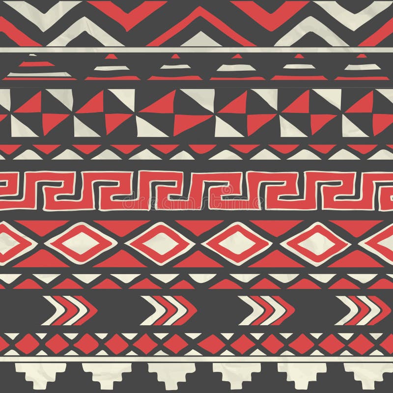 Red Aztec Pattern