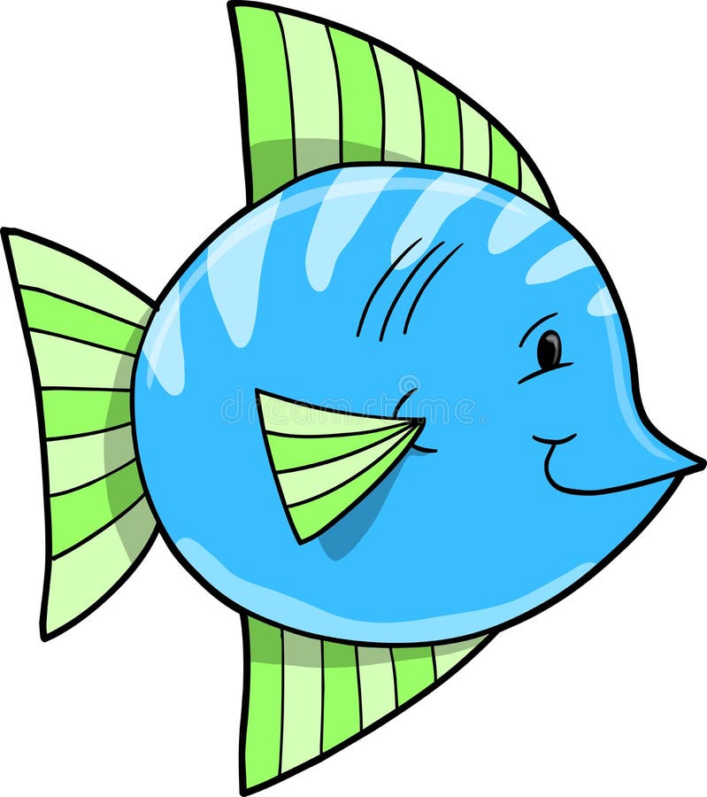 Vector Azul Lindo De Los Pescados Ilustración del Vector - Ilustración ...