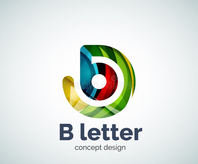 Vector B Letter Concept Logo Template Stock Vector - Illustration of ...