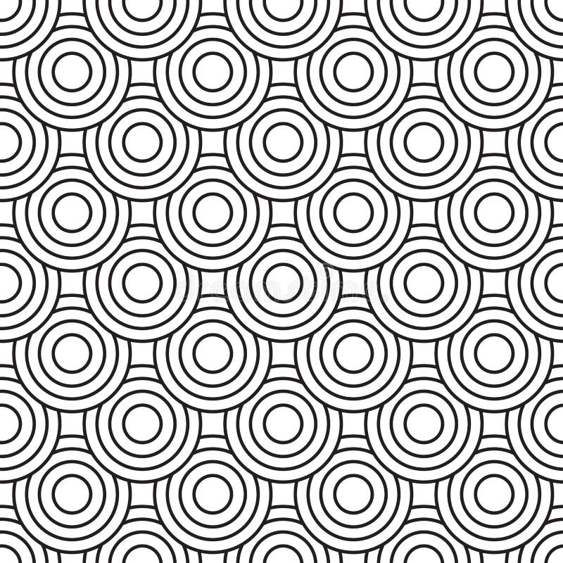Vector B&w Geometrical Seamless Pattern Stock Illustration ...