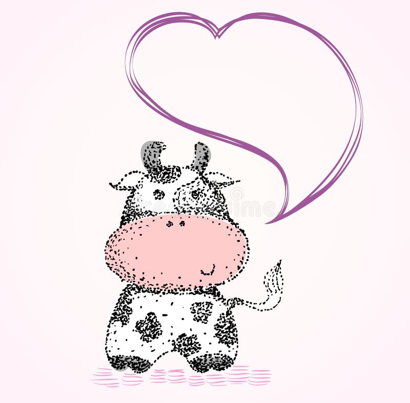 Baby cow stock vector. Illustration of spotted, cartoon - 293670056